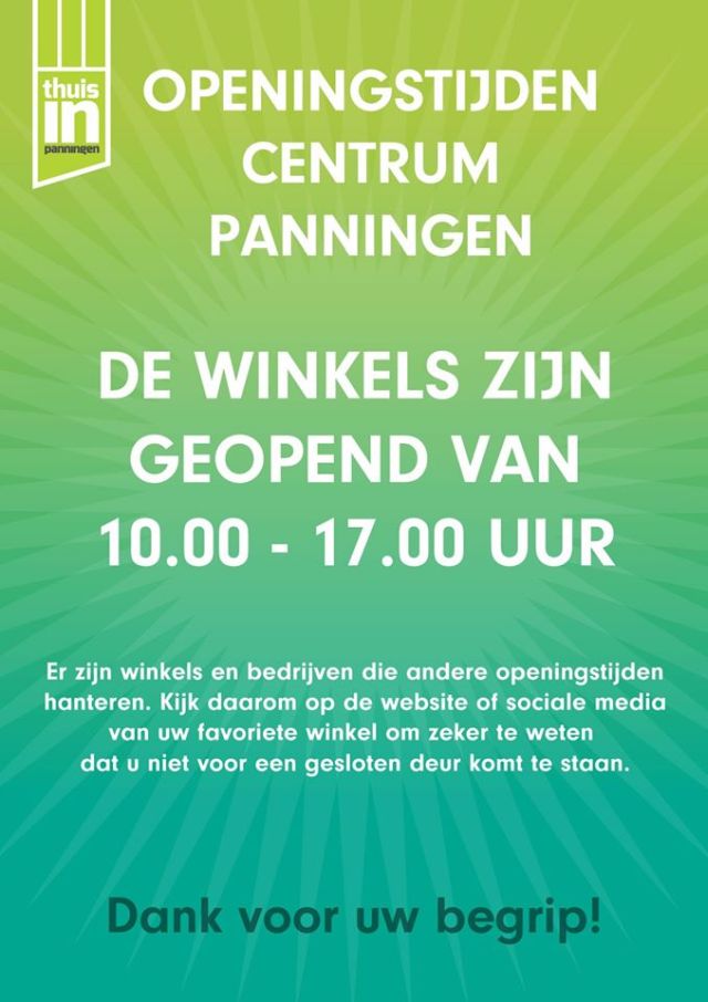 openingstijden centrum panningen 25-03-2020 | KBO "Kiehk éns Bej Ôs ...