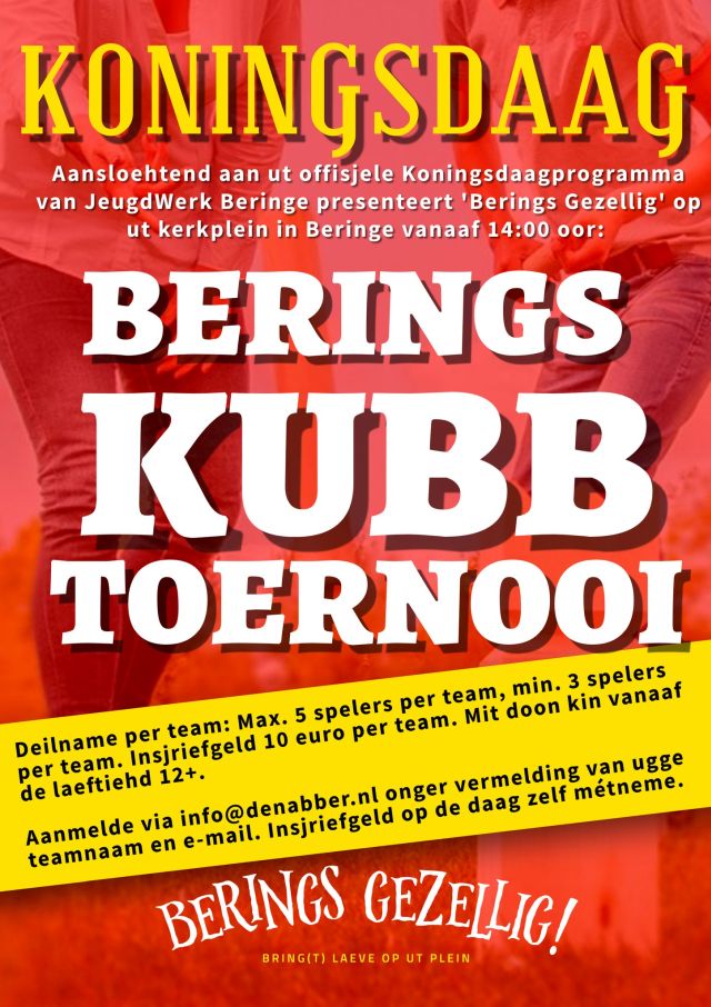 Berings Kubb Toernooi | KBO "Kiehk éns Bej Ôs" Beringe