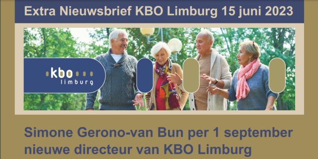 Nieuwe directeur KBO Limburg | KBO "Kiehk éns Bej Ôs" Beringe
