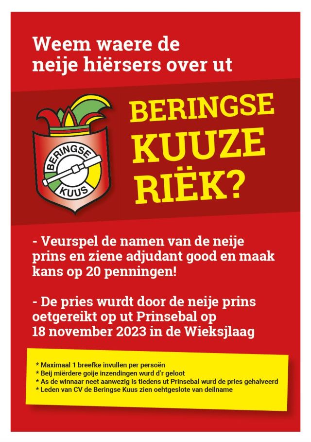 𝟮𝟬 𝗽𝗲𝗻𝗻𝗶𝗻𝗴𝗲𝗻 𝘄𝗶𝗻𝗻𝗲? | KBO "Kiehk éns Bej Ôs" Beringe