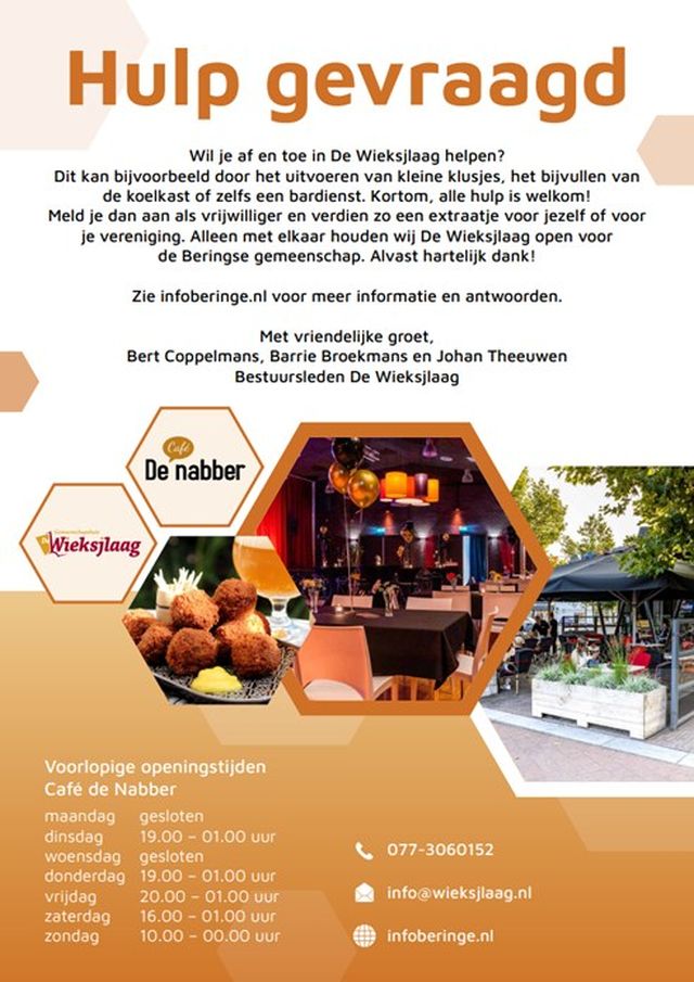 Hulp gevraagd in de Wieksjlaag | KBO "Kiehk éns Bej Ôs" Beringe