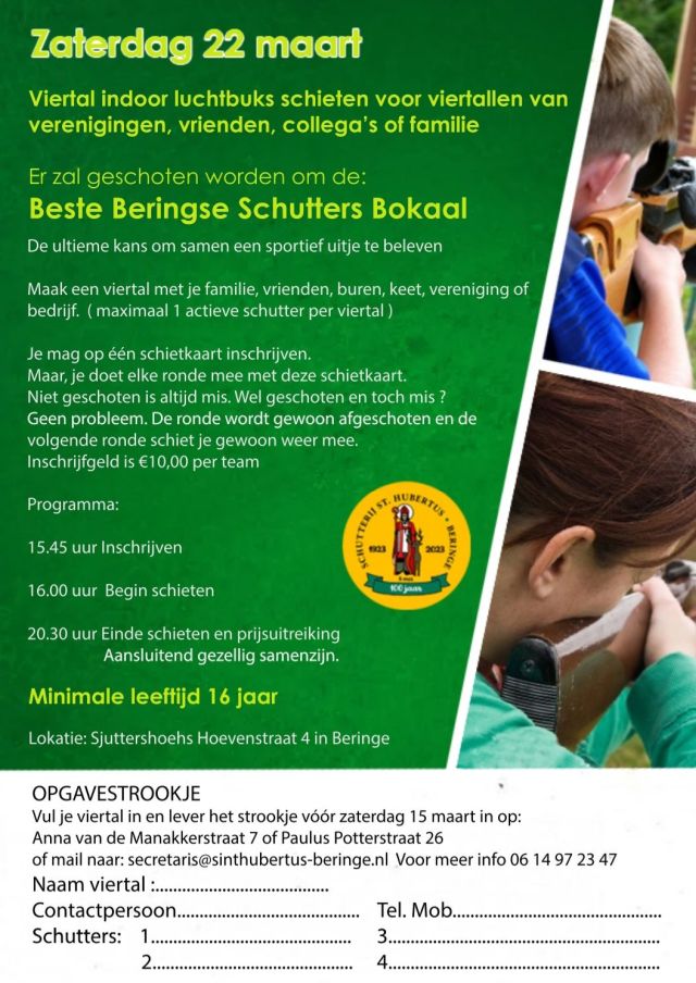 Beste Beringse Schutters Bokaal | KBO "Kiehk éns Bej Ôs" Beringe